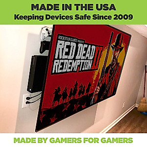 HIDEit Mounts X1X Wall Mount for Xbox One X - Made in USA White Steel Mount for Xbox One X White to Safely Store Your Xbox One X Near or Behind TV