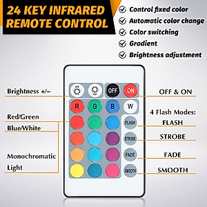 3.94 Inch Wooden Light Stand Base Colorful LED Lights Display Base with Remote Control for Selenite Tower 3D Laser Crystal Glass Resin Art (2 Pieces)