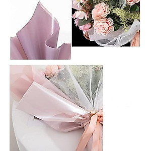 Rikyo 20 Counts Vintage Silver Red Fresh Flowers Wrapping Paper,Florist Bouquet Paper,Waterproof Holding Flowers Christmas Gift Wrapper Florist Bouquet Material 22.75"