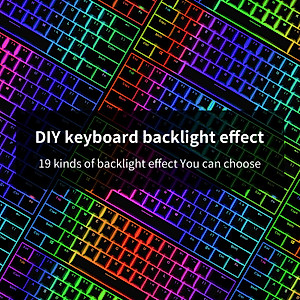 Newmen GM610 60% Mechanical Keyboard,Type-C/Bluetooth Keyboard with RGB Backlit, Hot-Swappable 61 Keys Compact Mechanical Keyboard for Mac/PC Gamer, Travel, Easy to Carry on Business Trip（Blue）