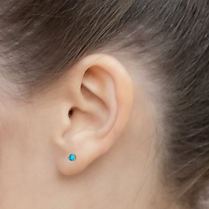 BSJ4U 24 Pairs Stainless Steel Stud Earrings Set for Women Men CZ Heart Butterfly Triangle Cross Circle Bar Moon Star Hypoallergenic Flat Back Earrings 20G Cartilage Helix Earrings Piercing Jewelry,