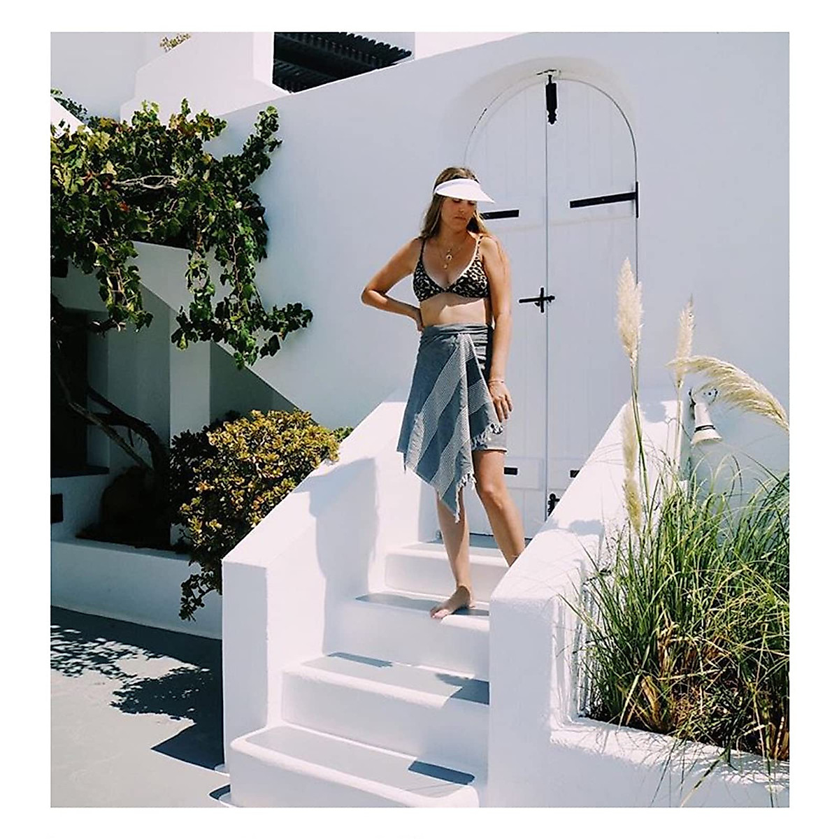 jecvxor Cloth Covered Slip-On Visor for Women, Adjustable Cap Sports Sun Visors for Men, Women's Clip On Golf/Tennis/Running Visor Hat (White)