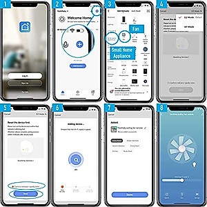 Smart WiFi Ceiling Fan Remote Control Kit, Universal Fan Remote, Controlled by Remote/WiFi/Voice, 3 Speeds 12 Timing, Compatible with Alexa, Google Assistant, Smart Life App, No Hub Required