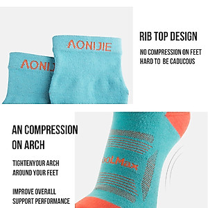 AONIJIE Pack of 3 Sports Socks Athletic Five Toe Socks for Men Women Running Hiking Wicking Crew Mid Cut M Size