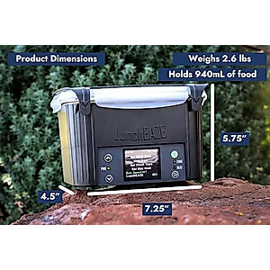 LunchEAZE Electric Lunch Box – Self-Heating, Cordless, Battery Powered Food Warmer for Work, Travel– 220°F Heat, BPA Free, Meal Prep Friendly with Bluetooth Connectivity