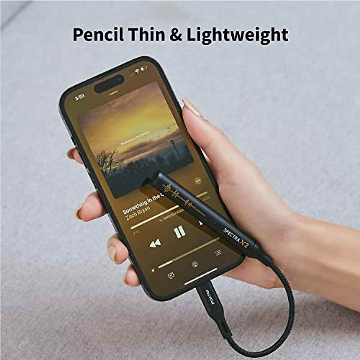 MAKTAR Spectra X2 Portable DAC/AMP [3.5mm Jack to USB-C], High Resolution Lossless 32bit / 384kHz Headphone Amplifier, Compatible with iPad, MacBook, Android, Laptop