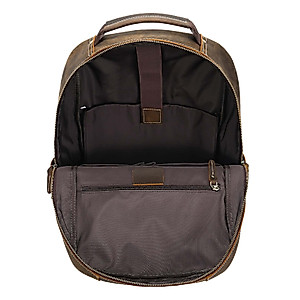 Taertii Full Grain Genuine Leather Backpack for Men, 16" Laptop Rucksack Backpack for Travel Business Shool 32L - Brown