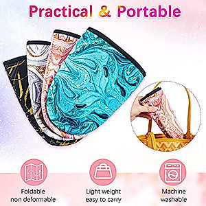 4 Pieces Marble Coffee Cup Sleeves Slim Can Cooler Reusable Neoprene Insulated Cup Sleeves Cup Cover Holders Water Bottles Cup Sleeves Non-Slip Drink Sleeves for Camping 30-32 oz Cold Hot Beverages