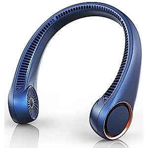 FrSara Portable Bladeless Neck Fan, 4000mAh, USB Charging, 360° Surrounding Air Outlet, Three-speed Adjustable, Quiet, 3 Seconds Rapid Cooling, Good Helper in Summer