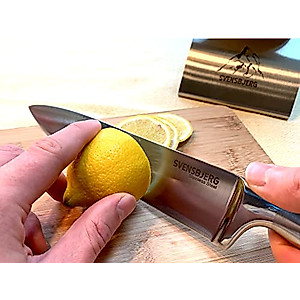 Svensbjerg Modern-Silver Chef Kitchen Knife Set without Block, Chef Knife Set for Cooking, Knife Set for Kitchen, Stainless Steel, Sharp, German Brand | SB-KS101