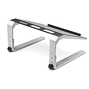 StarTech.com Adjustable Laptop Stand - Heavy Duty Steel & Aluminum - 3 Height Settings - Tilted - Ergonomic Laptop Riser for Desk (LTSTND)