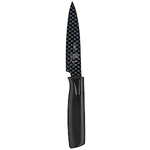 Mercer Culinary Non-Stick Paring Knife with ABS Sheath, 4 Inch, Black, 1 Pack