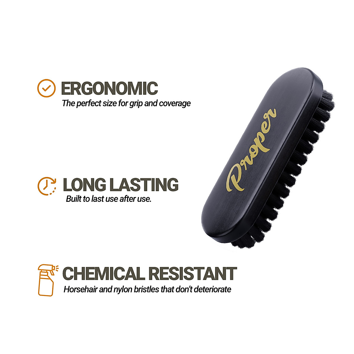 PROPER DETAILING CO. Leather Brush and Alcantara Brush | 2 Pack Leather Brush Car Detailing | Get Professional Results - Perfect for Cleaning Leather Seats, Sofas, and More | Detailing Brushes