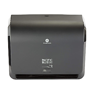 Pacific Blue Ultra 9" Mini Automatic Paper Towel Dispenser by GP PRO (Georgia-Pacific), Black, 54518, 14.1" W x 6.5" D x 11.1" H - New Version