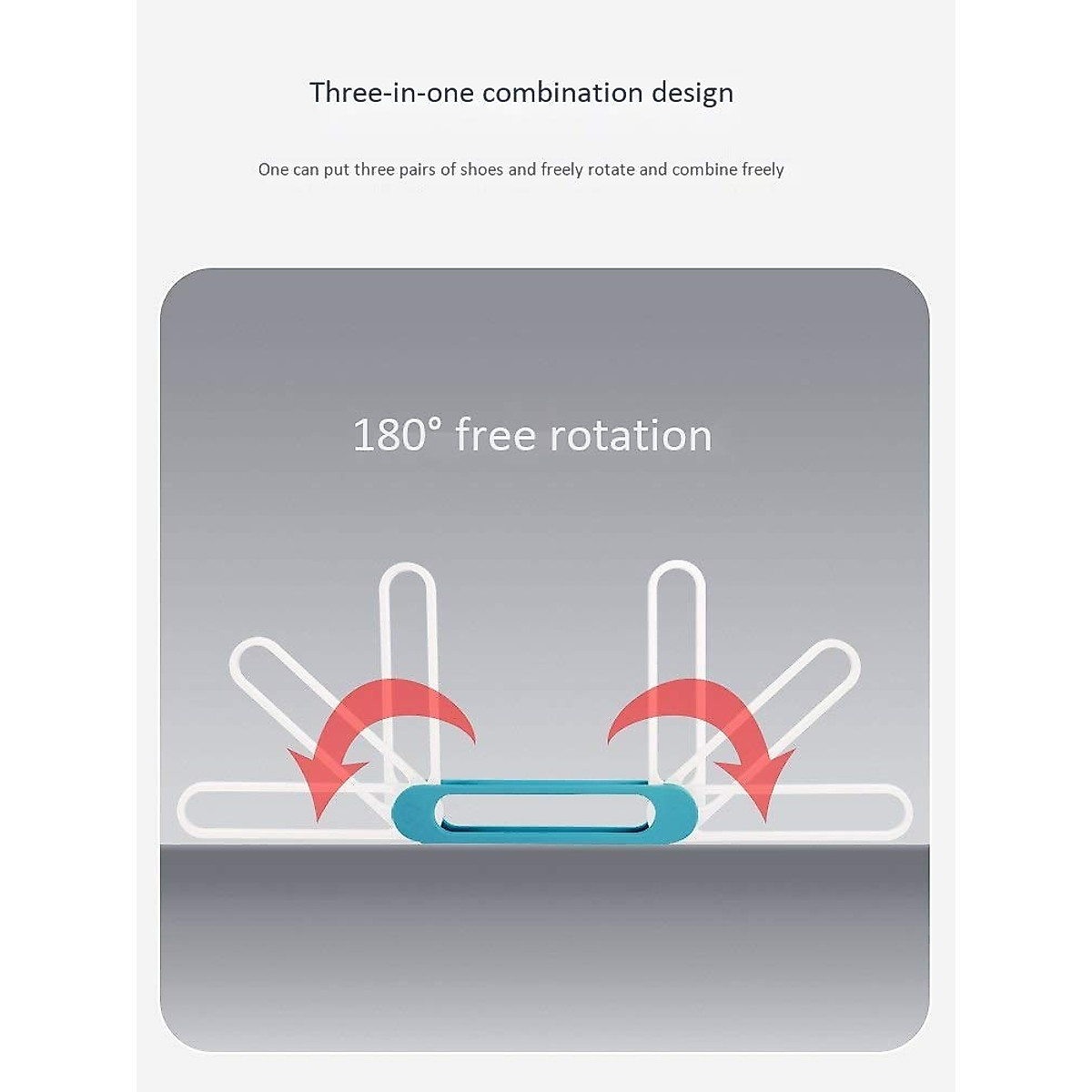 ALINZO Foldable Shoes Rack Towel Rack Bathroom Wall Mounted Shoe Storage Rack No Punching Space-Saving Design, Easy to Assemble