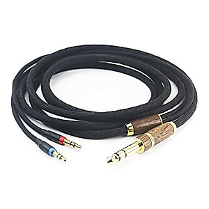 NewFantasia 10ft 6N OCC Copper Silver Plated Upgrade Audio Cable 3.5mm Male and 6.35mm Adapter Compatible with Hifiman Sundara, Ananda, Arya, HE400SE, HE4XX, HE-400i Headphone (2 x 3.5mm Version)