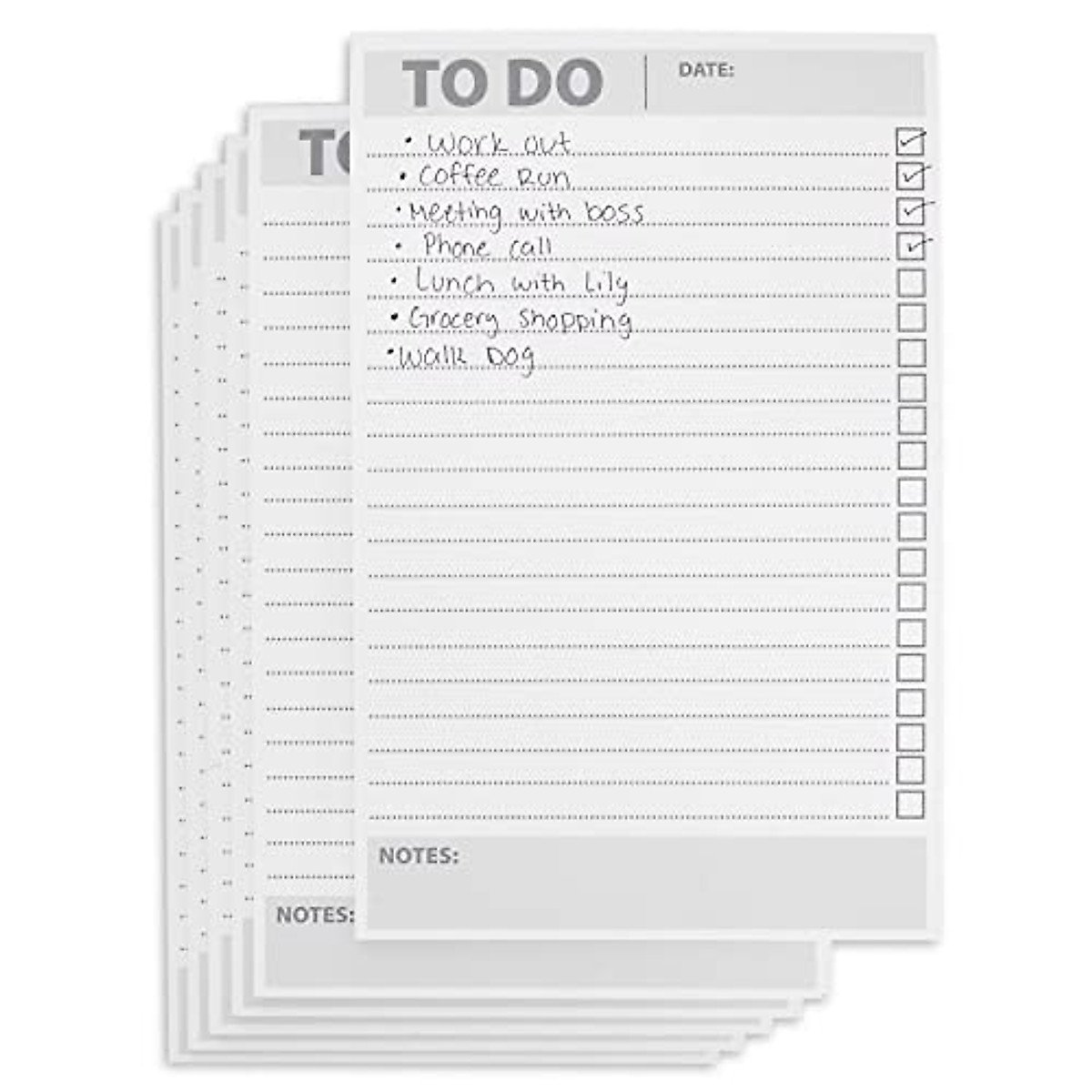 6 Pack To Do List Notepads, Daily Reminder Checklist (8.5 x 5.5 In, 60 Sheets Each)