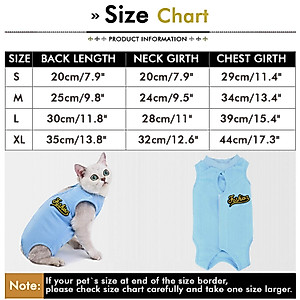 SMALLLEE_LUCKY_STORE Cat Professional Recovery Suit for Abdominal Wounds or Skin Diseases,E-Collar Alternative,Surgical After Surgery Wear Anti Licking for Small Medium Kitten Puppies,Donuts XL