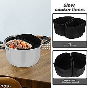 Kichvoe 1 set Saucepan Silicone Lining black rice cooker silicone cookware silicone cooking utensils slow cooker pot liner pot supply dividing line