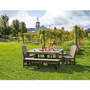 LuxCraft Café Poly Outdoor Dining Bench (White, 41")