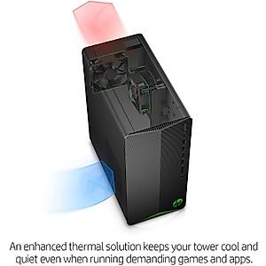 HP Newest Pavilion Premium Gaming Desktop PC: 6-Core AMD Gaming Processor Ryzen 5 5600G(Upto 4.4GHz), 16GB RAM, 512GB SSD+1TB HDD, 4GB AMD Radeon RX5500, WiFi, Bluetooth, HDMI, DP, USB-C, Win10, TF