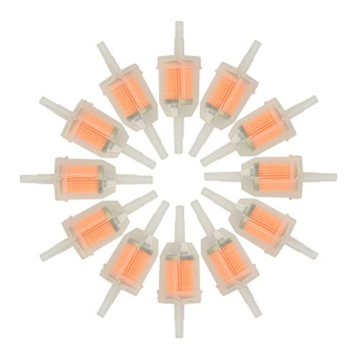 CocoMocart Gas Inline Fuel Filters with magnet for Kawasaki Kohler Briggs & Stratton John Deere 1/4 Inch x 5/16 Inch (Pack of 10)