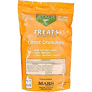 Buckeye Nutrition 2 Pack of Carrot Crunchers Horse Treats, 4 Pounds Each, All Natural, No Sugar Added