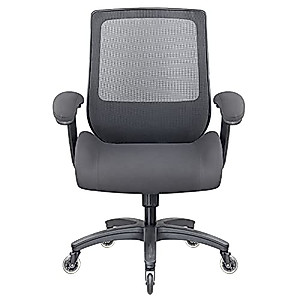 BOLISS Big and Tall Ergonomic Office Mesh Computer Executive Desk Chair with Wide Thick Seat,Lumbar Support and Tilt 400lbs-Black