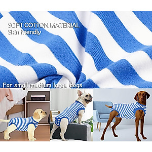 Sychien Dog Recovery Suit Post Surgery Shirt for Puppy,Small Female Male Wound Protective Suit,Blue S