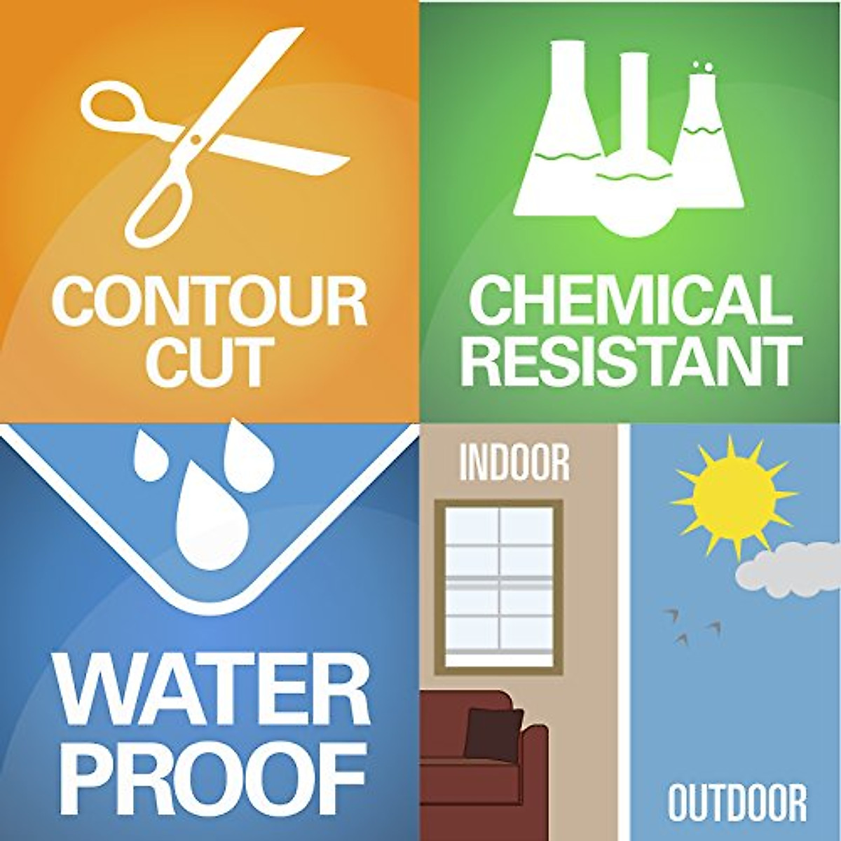 2 Pack (9in x 9in) Recycle Logo Magnet to Organize Your Trash - for Trash cans, Garbage containers and Recycle Bins - Magnet Decal (9in x 9in, Blue/White- Magnet)