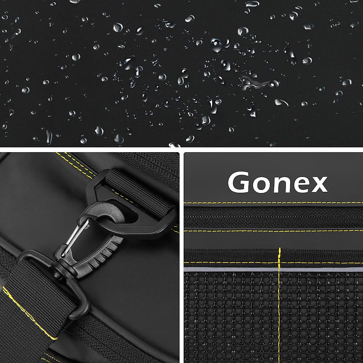 Gonex Fishing Tackle Bag Accessories Storage Holdall Handbag 35L 600D PVC SBS Waterproof Zipper for Outdoor Salt Fresh Water Fishing