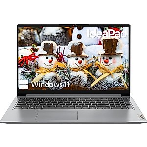 Lenovo 2023 Newest IdeaPad 1 Laptop, 15.6" Student Laptop, AMD Athlon Silver 7120U Processor, 4GB LPDDR5 RAM, 128GB SSD, AMD Radeon Graphics, Wi-Fi 6, Anti-Glare, Windows 11 Home S, Cloud Grey
