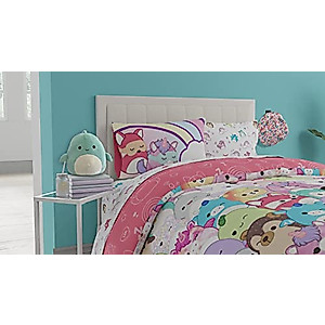 Franco Squishmallows Bedding Super Soft Microfiber Reversible Comforter, Twin, (Official Licensed Product)