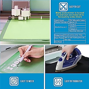 12" x 10ft Heat Transfer Vinyl HTV Rolls Black, Sooez HTV Vinyl for T-Shirt, Iron on Vinyl, Easy to Cut & Weed for DIY Heat Vinyl Design