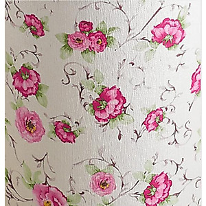 Happiness Decoration Round Garbage Bin Open Top 3.2 Gallon Trash Can for Home, Office, Kitchen, Bathroom,Bedroom, Living Room Wastebasket Waterproof Pu Leather Trash Can Decor (Pattern-D)