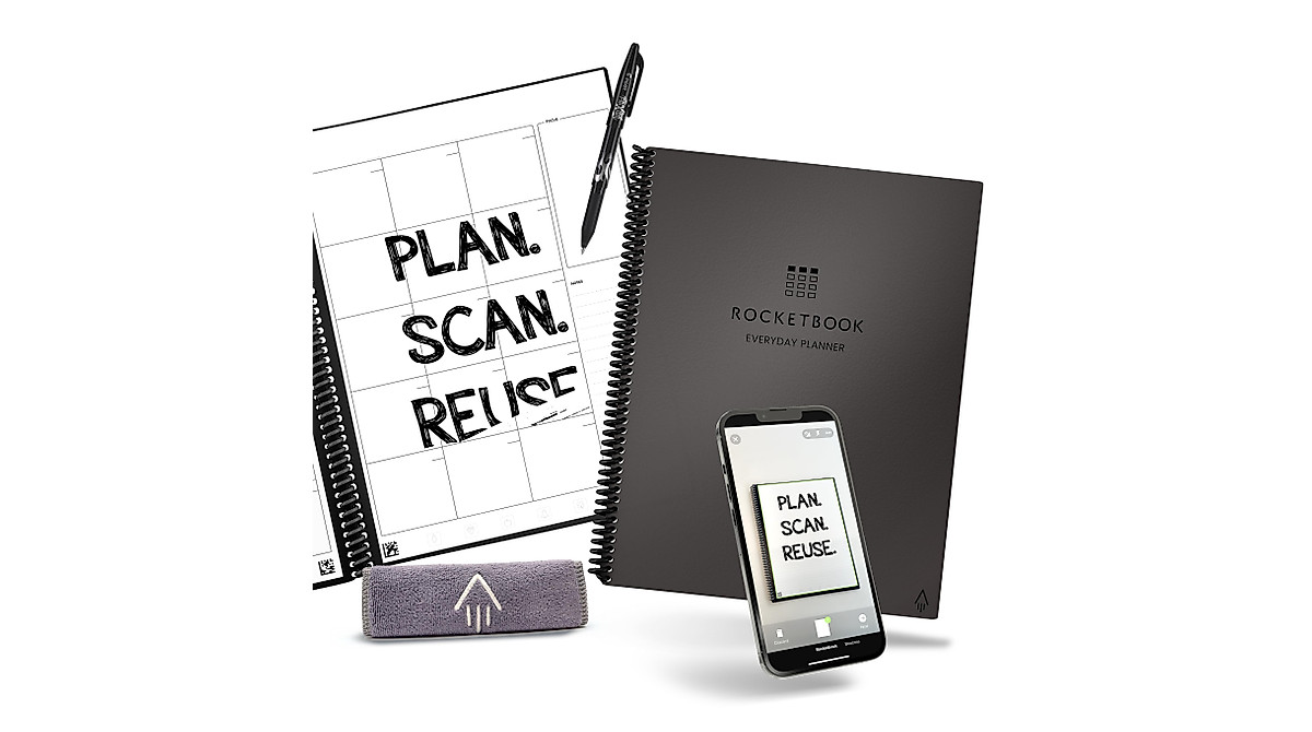 Rocketbook Smart Reusable Planner: Undated Everyday Organizer