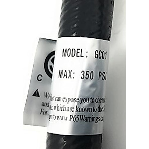 8' LP Propane Gas Hose Pressure Washer Hose Air Hose Assembly 1/4 Male NPT x 1/4 Male NPT [948-838] High or Low Pressure for LP Gas Tanks RV BBQ Grills Heaters Air Compressor