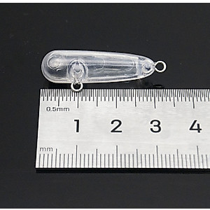 10PCS Unpainted Lure Blanks 2.09g 3.4cm Crankbait Simulation Blank Body Clear Hard Baits Trout Salmon Minnow Lure Popper Lures Topwater Freshwater 8427