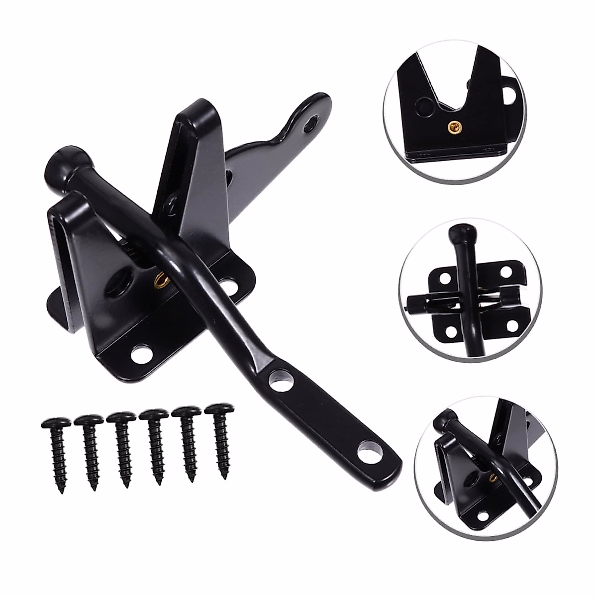 Fence Hinge Gate Latch for Wooden Fence Heavy Duty Gate Latch Fence Locks for Outdoor Gates Pool Gate Latch Gate Latches for Wooden Gates Gate Handles Fence Latches for Gates