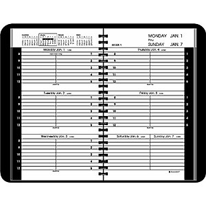 AT-A-GLANCE 2017 Weekly Appointment Book, Black, 4 7/8 x 8 Inches (70-075-05)