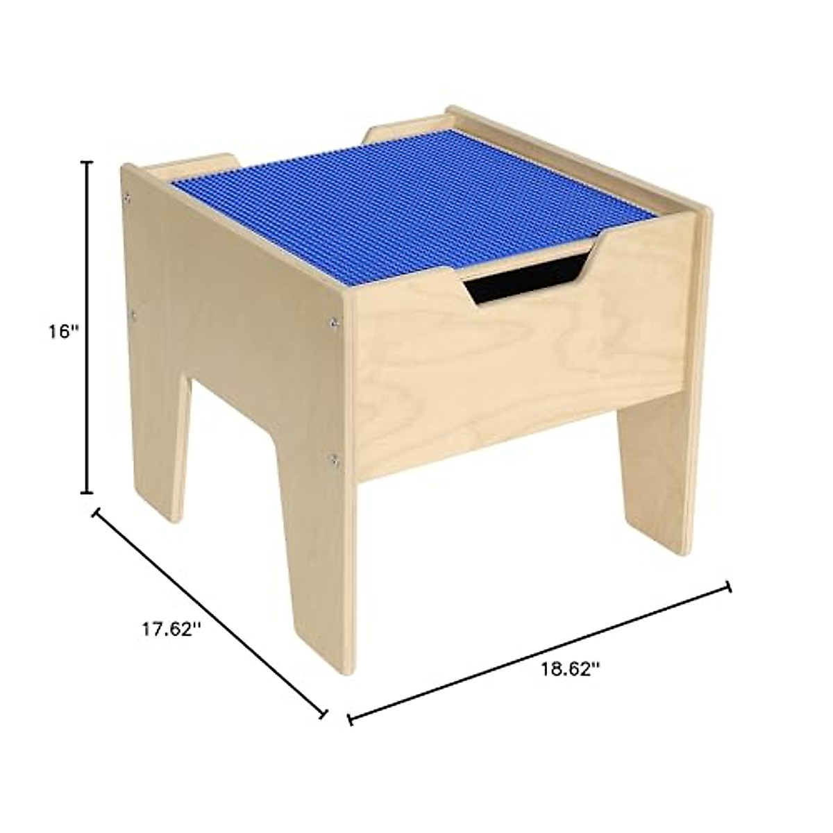 Contender C991300-B 2-N-1 Activity Table with Blue Lego Compatible Top for Toddlers and Preschool
