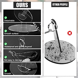 Portable Wrist Yarn Ball Holder with Wrist Strap, Acrylic Wrist Yarn Dispenser Stand & Metal Ring Mini Crochet Yarn Organizer Storage Prevents Tangling & Misalignment for Knitting Supplies