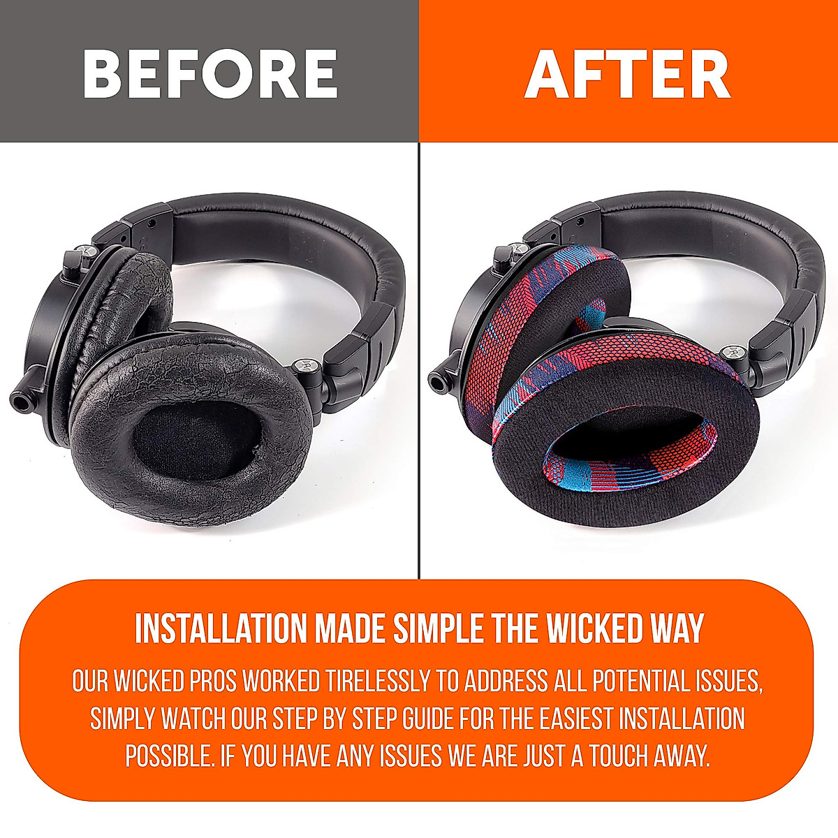 WC PadZ Velour - The Ultimate Upgraded Earpads by Wicked Cushions - Compatible with Audio Technica, HyperX, SteelSeries Arctis & More - Extra Thick - Bigger Opening - Soft Memory Foam | (Speed Racer)