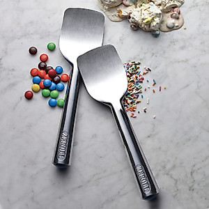 Zeroll Original Tubmate Aluminum Ice Cream Spade for Leveling Tubs Packing and Hand-Mixing, Self-defrosting Fluid-Filled Handle Longer-Lasting Thicker Blade Made in USA, 9-Inch, Silver