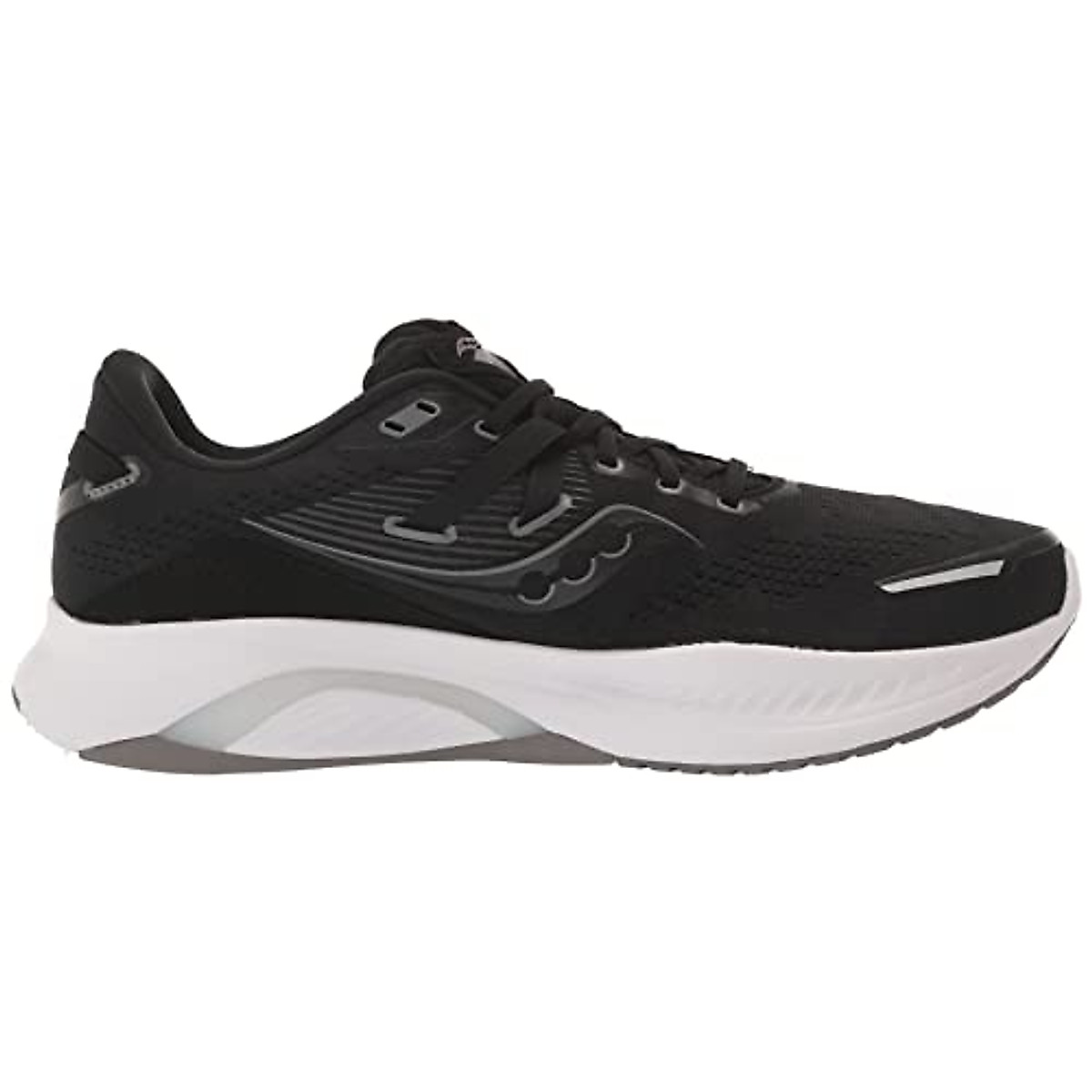 Saucony Men's Guide 16 Sneaker, Black/White, 11