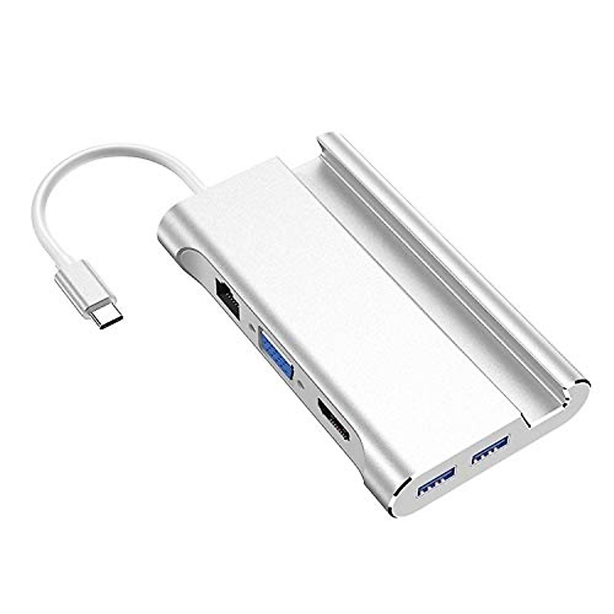 Leya-US Spare Part HW-TC20 7 in 1 Type-C/USB-C Multifunctional Extension HUB Adapter with Holder