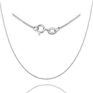 Bovickep 925 Sterling Silver Chain For Women, 18K Yellow/Rose/White Gold Plated 1mm Dainty Thin Necklaces, Fashion Chain Necklace for Every Day use. 16/18/20/22/24 inches