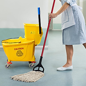 MATTHEW CLEANING 24oz 3Pack Cotton Floor Mop,Cotton Looped-Open String Heavy Duty String Mop Refills, Universal Headband Blend Mop,Mop Head Replacement for Home, Industrial and Commercial Use(White)