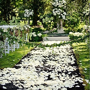 JUPOZOP 1000 PCS Artificial Fake Rose Petals for Wedding, Romantic Night for Her/Him Set, Engagement, Flower Decorations, Event, Party, in Bulk（Ivory）