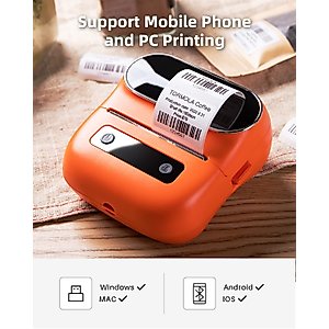 Phomemo M220 Label Maker, Bluetooth Thermal Label Printer for Barcode, Address, Labeling, Mailing, File Folder Label, 3 Inch Label Maker Machine Support Smartphone, Tablet&PC, with 3 Rolls of Labels